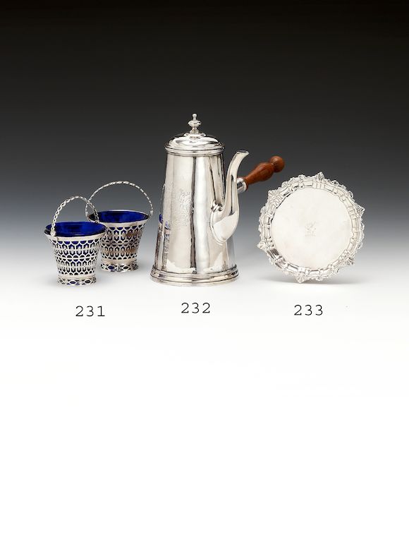 Bonhams : A pair of George III Irish silver cream pails, by William ...