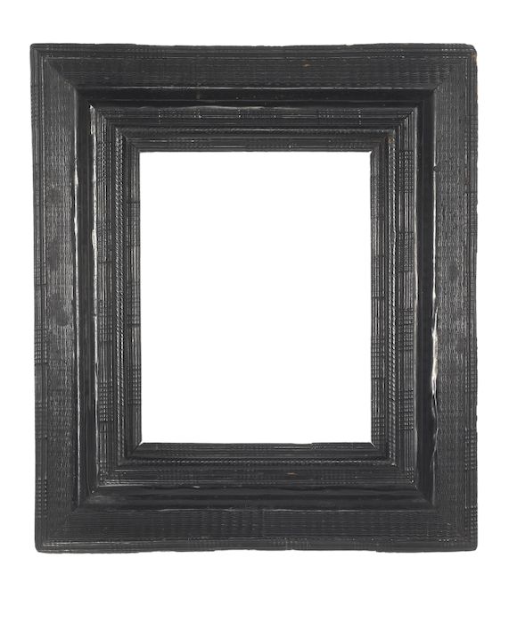 Bonhams : A Dutch 17th Century ebonised ripple moulding frame