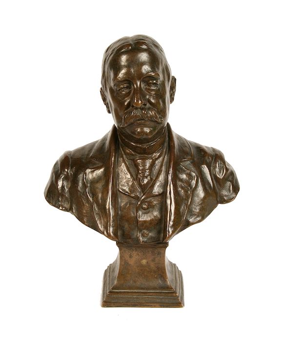 Bonhams : Sydney March (English, 1875-1968): A bronze bust of Edward ...