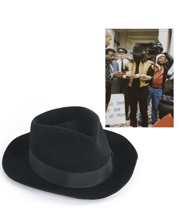 Bonhams : Michael Jackson: a stage-worn fedora and concert items, 1997,