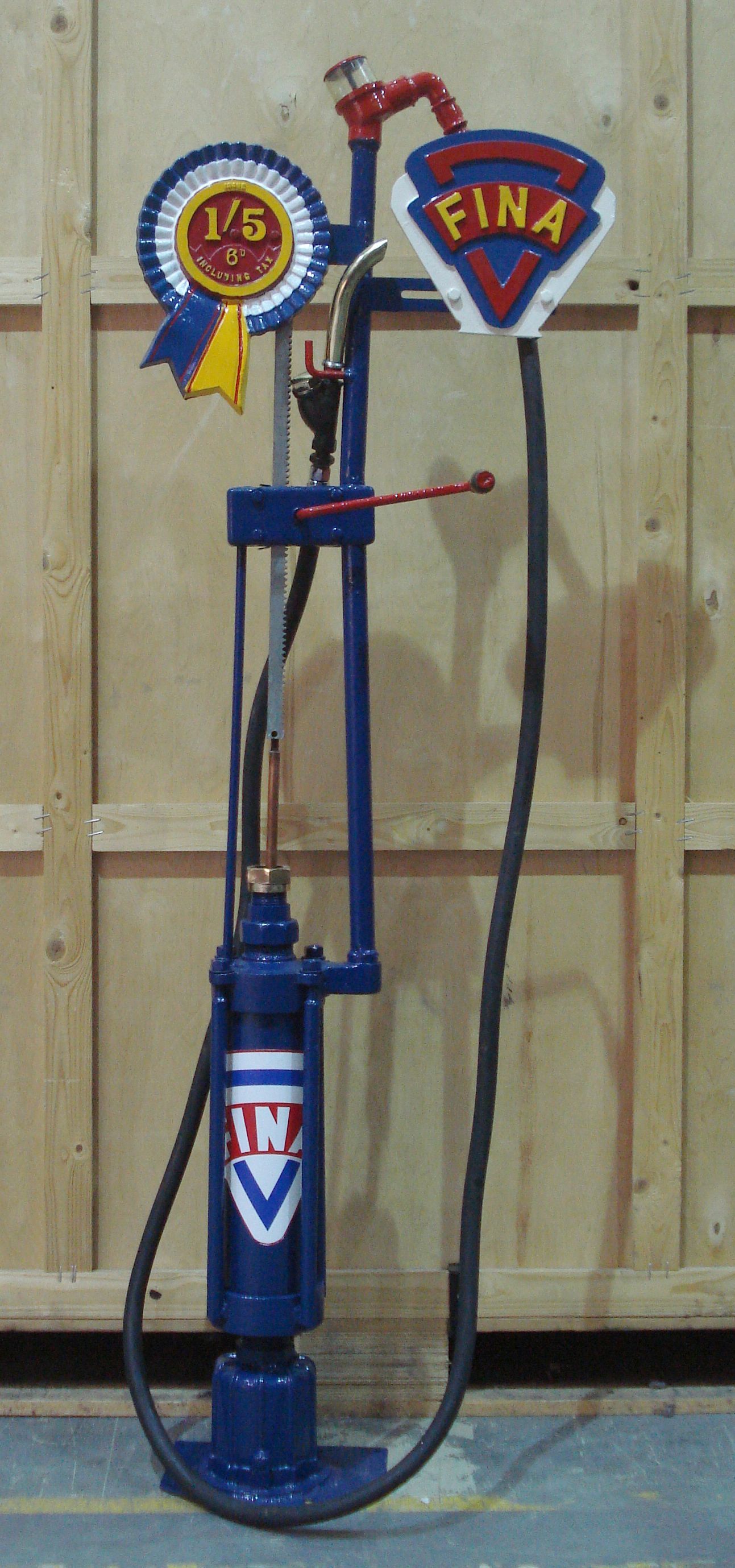 Bonhams Cars : A skeleton-type hand-cranked petrol pump,