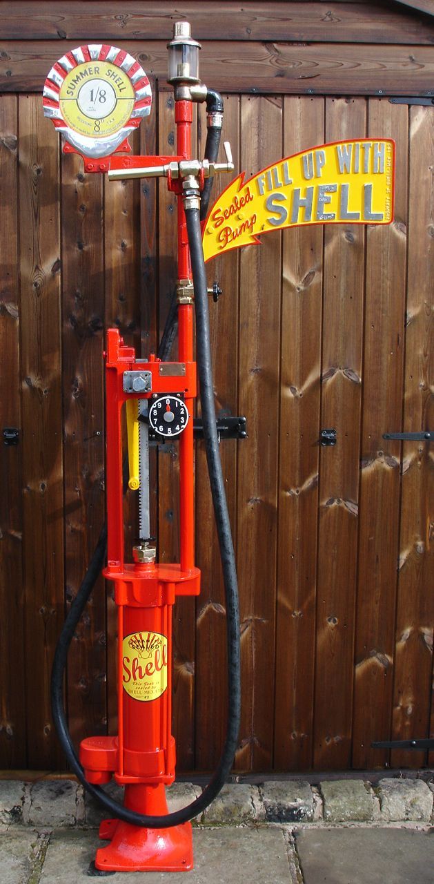 Bonhams Cars : A 'Shell' hand-cranked skeleton petrol pump, by Wayne,