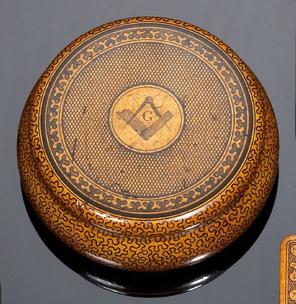 Bonhams : Masonic Interest: An early 19th century Mauchline Ware ...