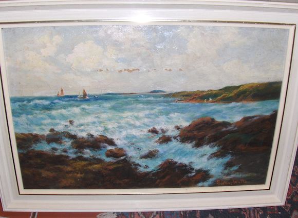 Bonhams : Sidney Watts (British, active 1900s) Amluch Bay, Mouse Island ...