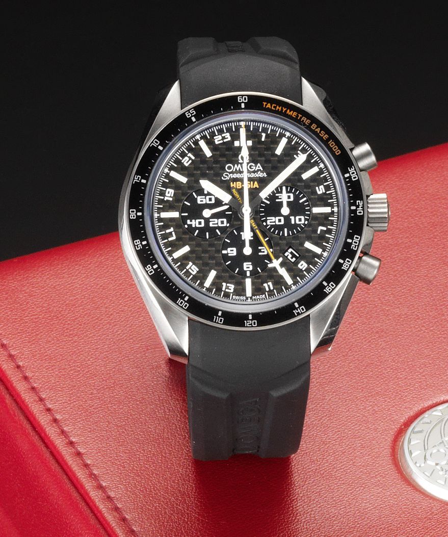 Omega. A titanium automatic chronograph calendar twin time zone ...