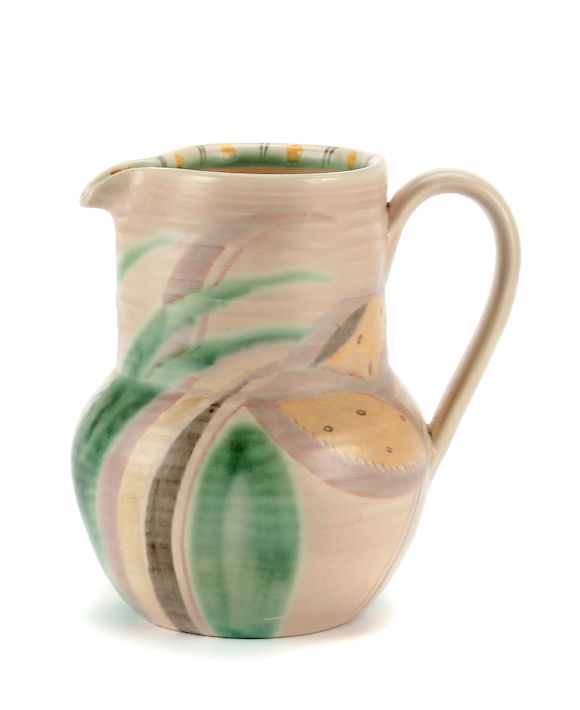 Bonhams : A Susie Cooper 'Orchids' matte glazed jug Circa 1932