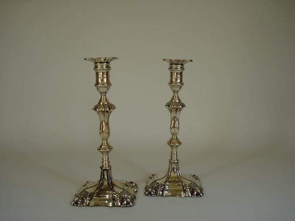 Bonhams : A pair of candlesticks By Turner and Simpson Ltd, Sheffield ...