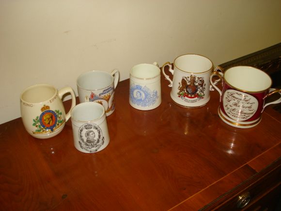 Bonhams : A Queen Victoria Coronation mug, transfer printed in purple ...