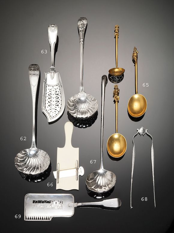 Bonhams : A George II Irish silver soup ladle, by Alexander Richards ...