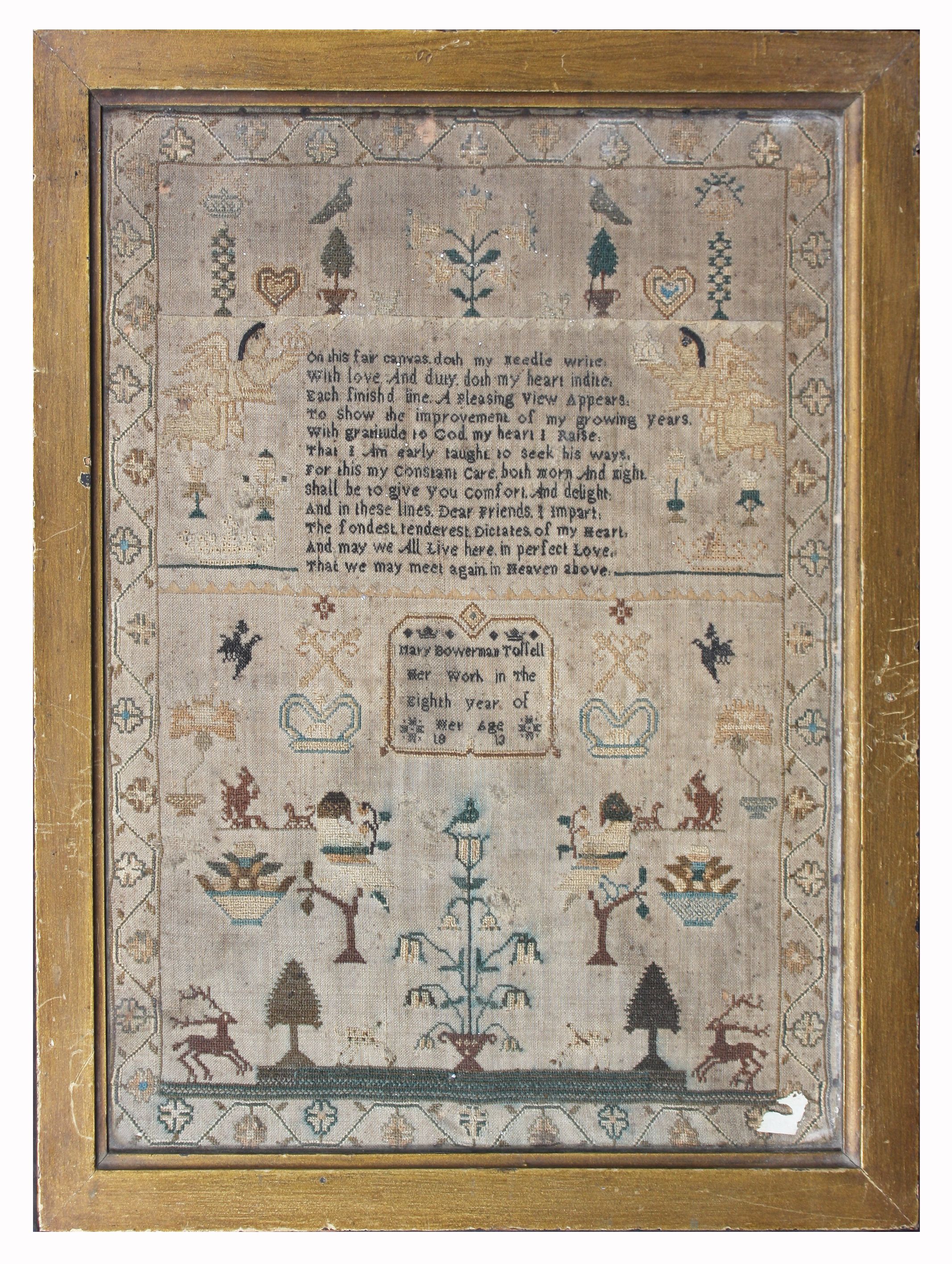 Bonhams : Two 19th century needlework samplers