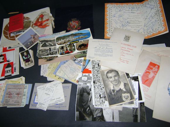 Bonhams : A collection of tickets, postcards and hand signed ephemera ...