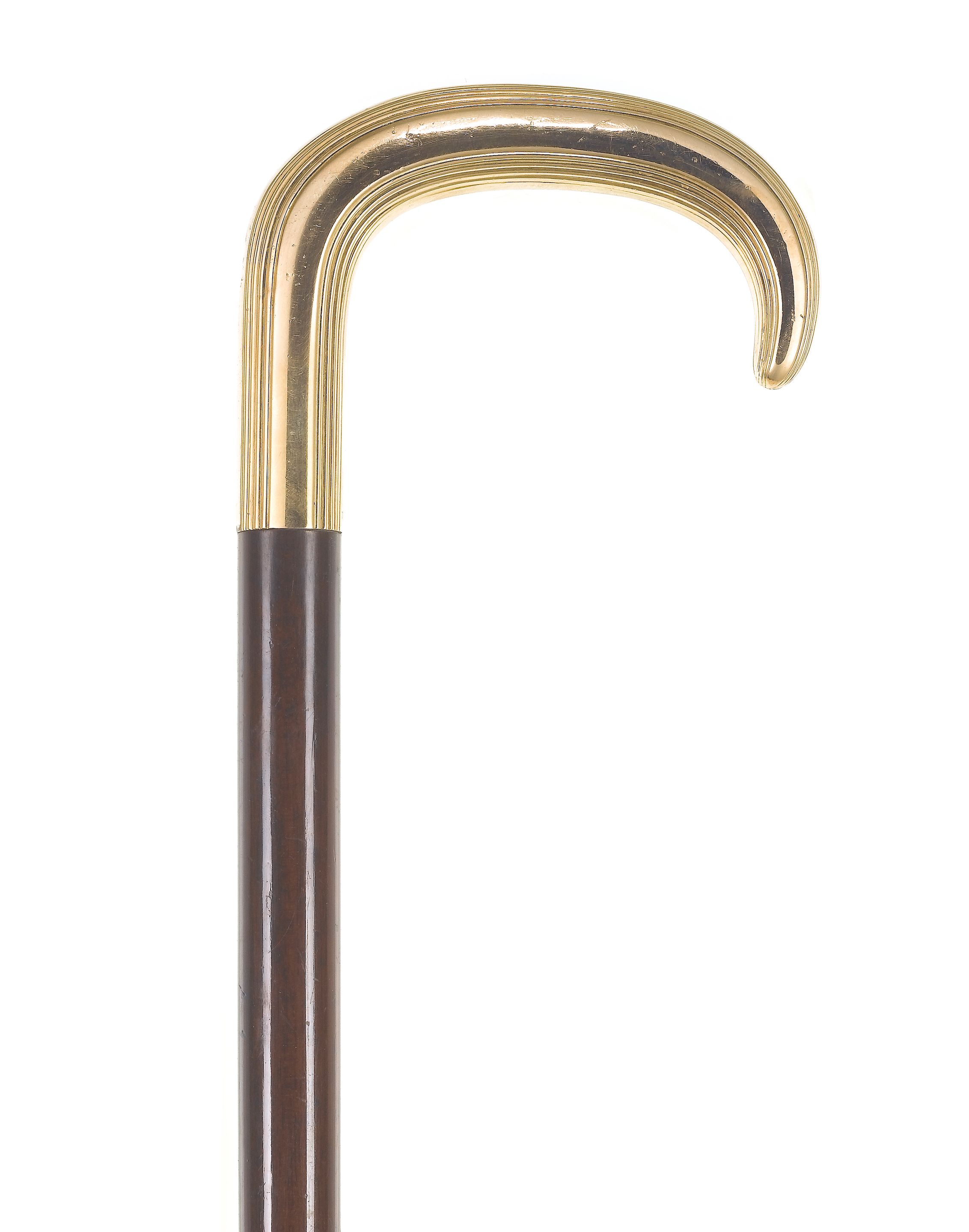 Bonhams : A mid 20th century Continental gold-mounted walking stick ...