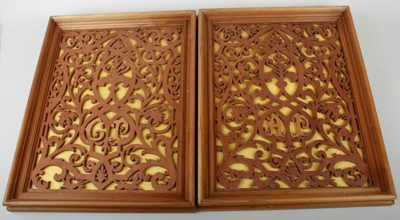 Bonhams : A Victorian set of six fret cut decorative panels,