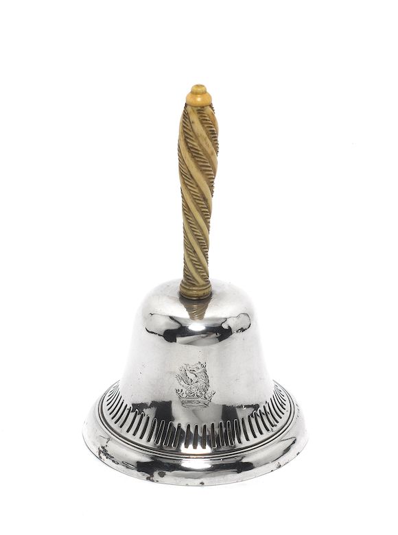 Bonhams : A George III silver bell, makers mark partially visible ...
