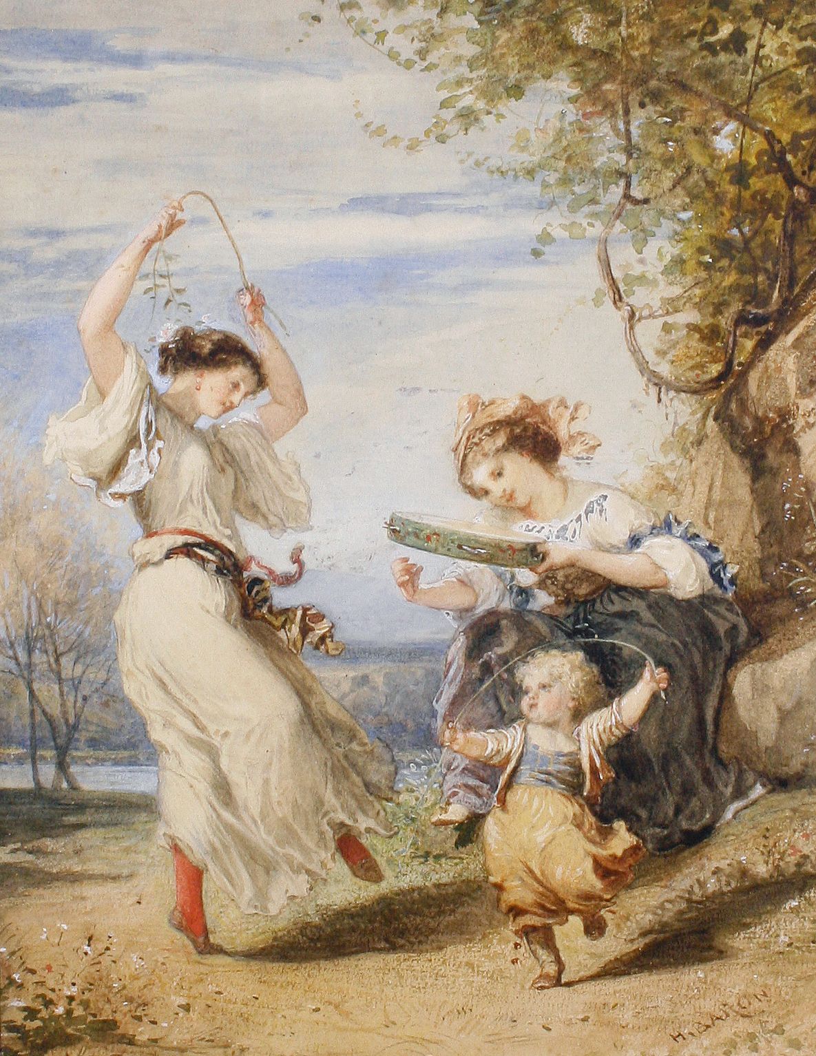Bonhams : Henri Charles Antoine Baron (French, 1816-1885) Italian girls ...