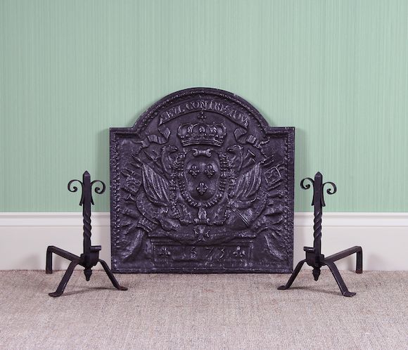 Bonhams : A cast iron fire-back