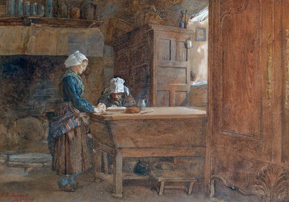 Bonhams : John Edward Goodall (British, active 1877-1891) Saying Grace