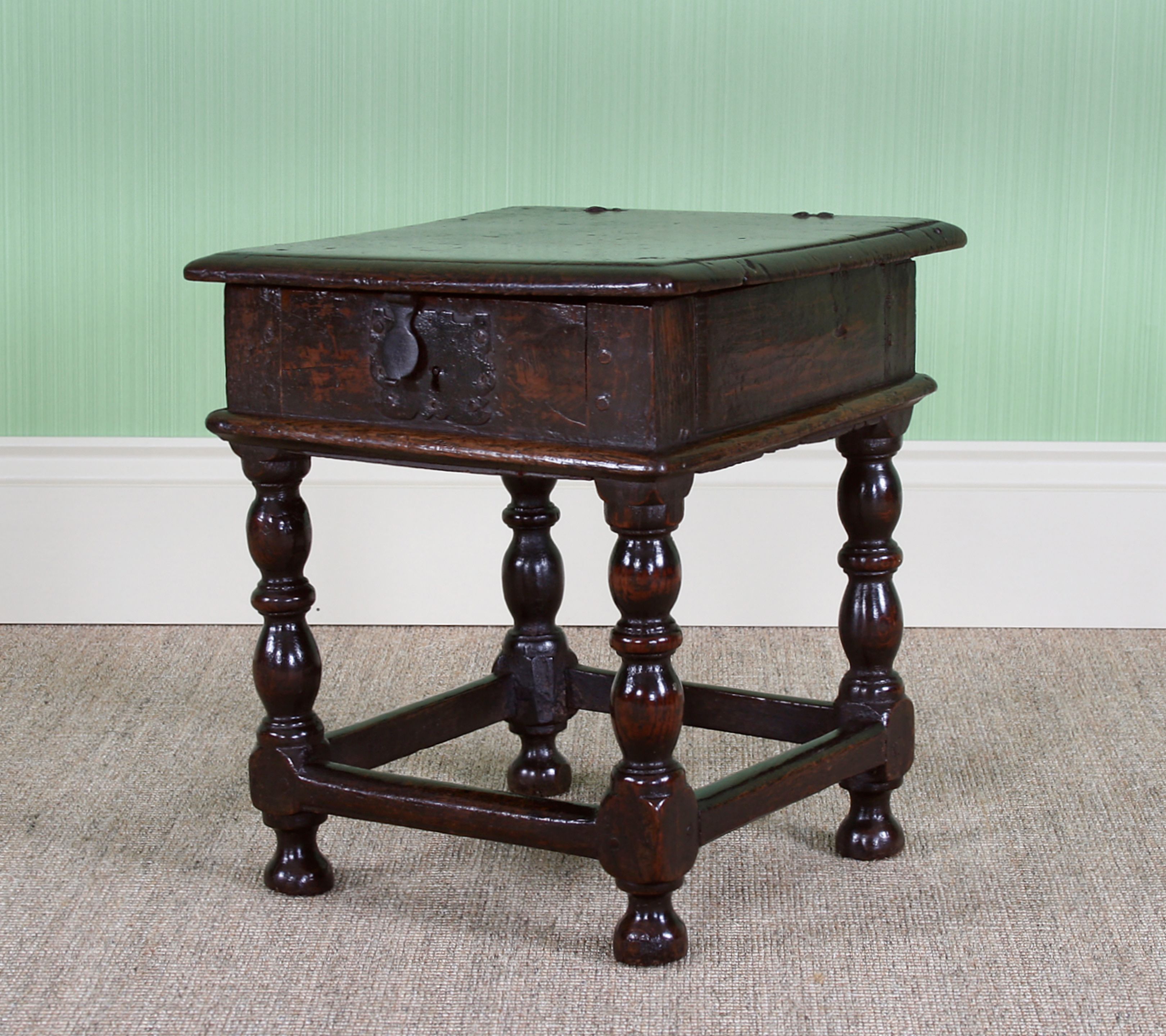 Bonhams : A late 17th Century oak box stool
