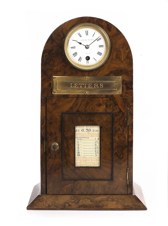 Bonhams : A country house burr walnut letter box, English, late 19th ...