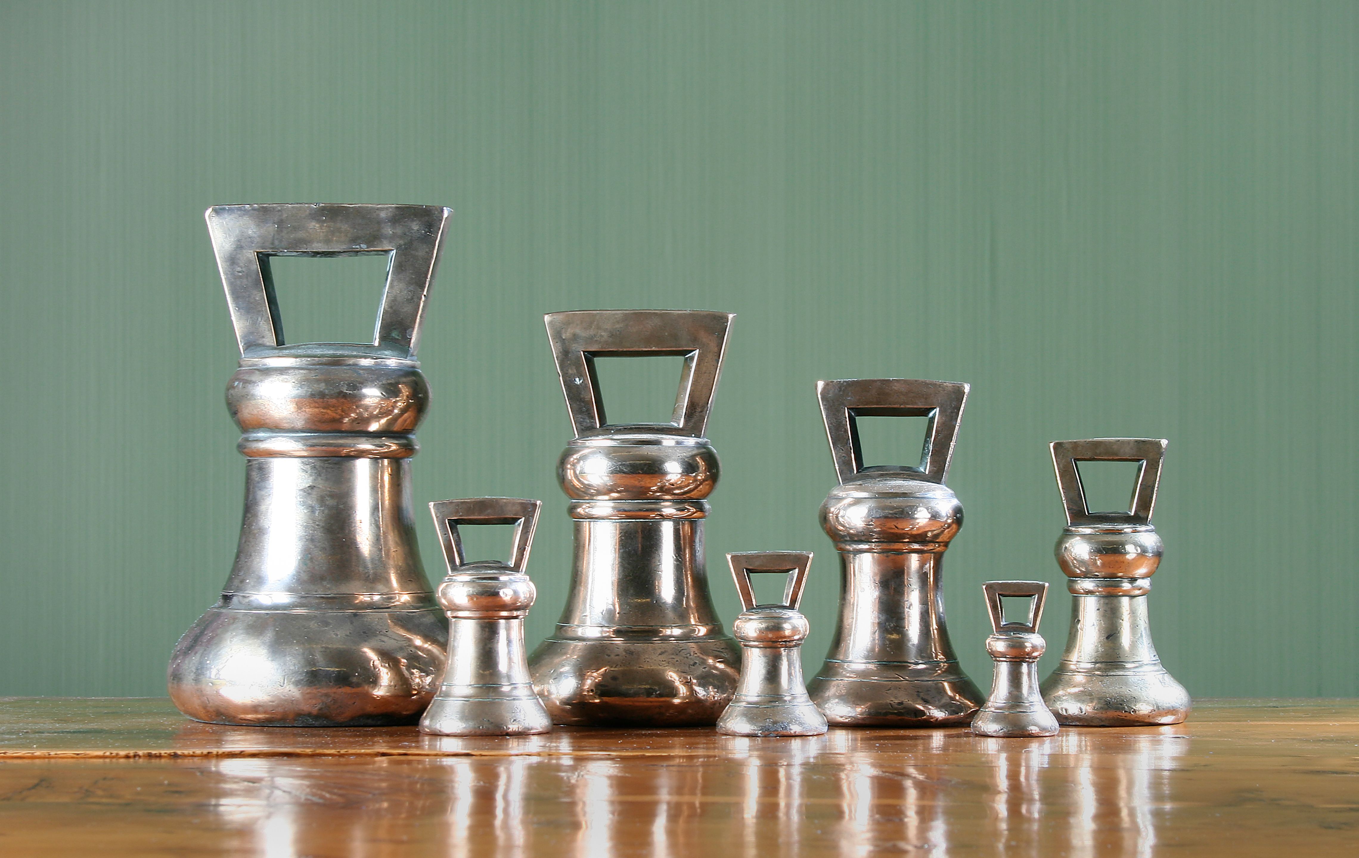 Bonhams : A dated set of seven George IV Customs and Excise Inspector's ...