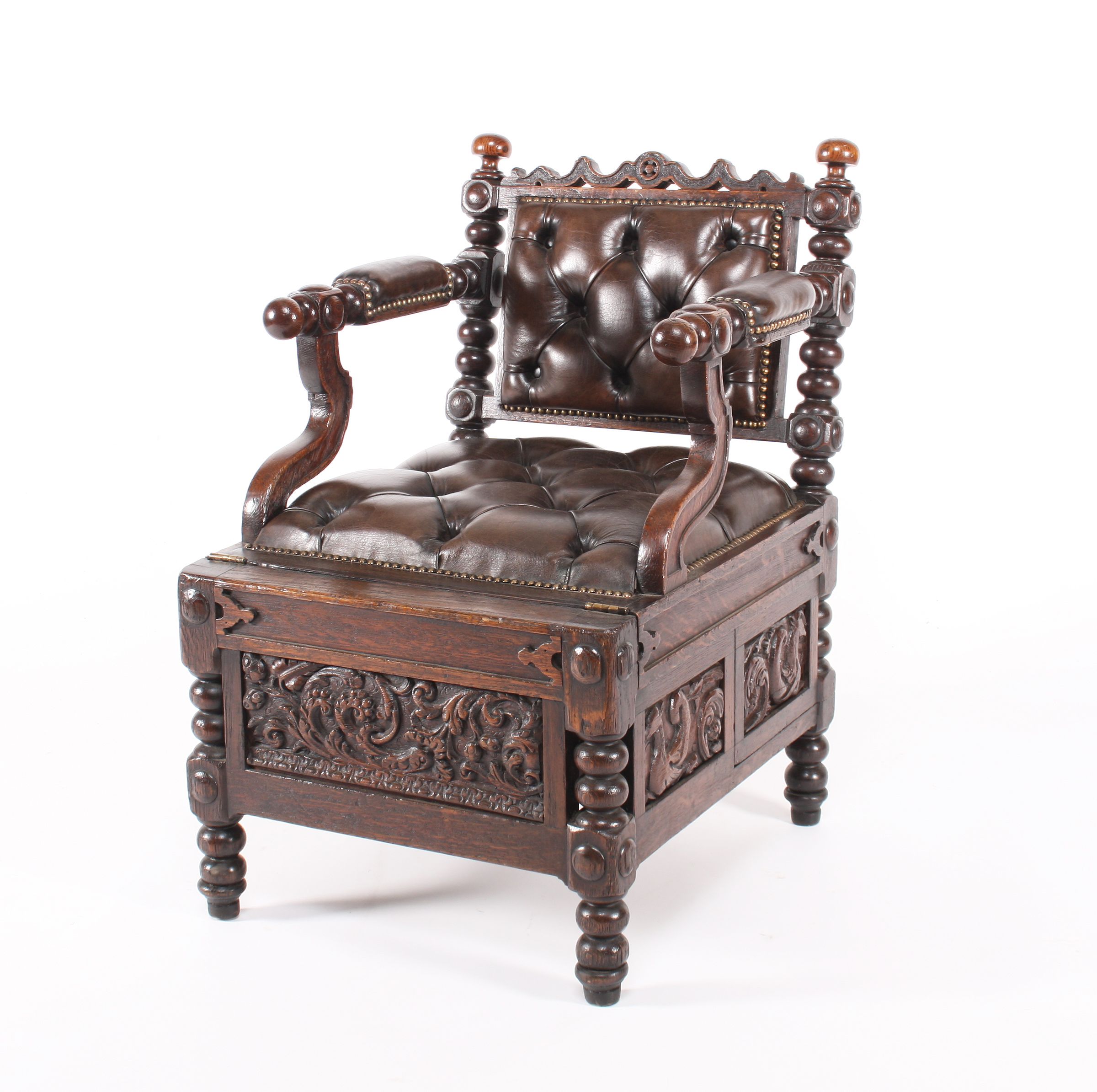 Bonhams : An unusual Victorian Elizabethan revival carved and bobbin ...