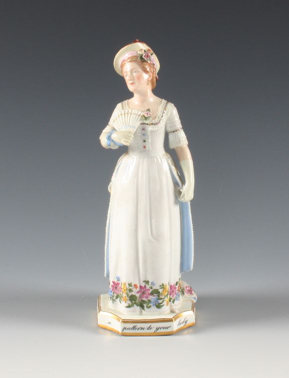 Bonhams : A Meissen figure of Ada Cavendish as Julia in the Hunchback ...