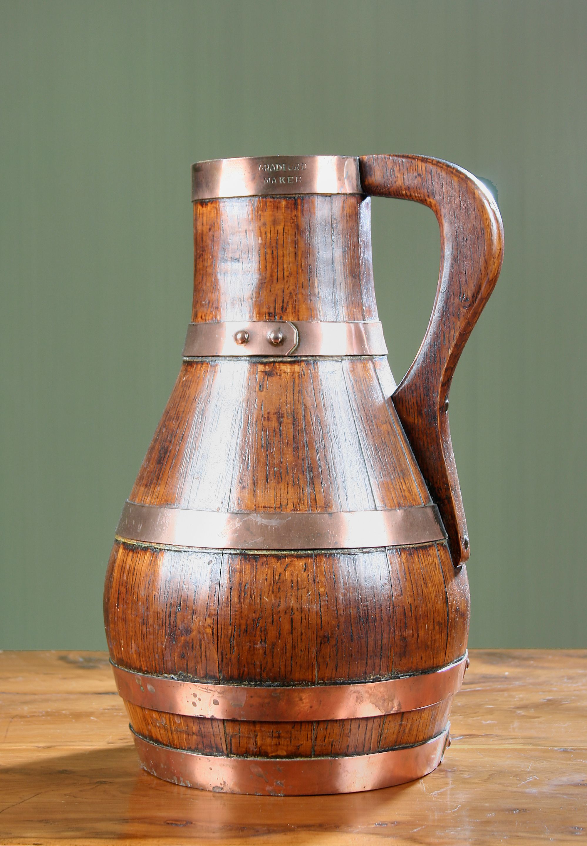 Bonhams : A late 19th Century coopered oak cider-jug