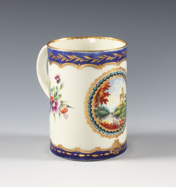 Bonhams : A Worcester mug of Dalhousie type Circa 1780-90.