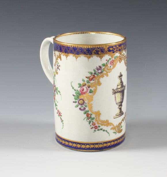Bonhams : A Worcester mug Circa 1780-90.