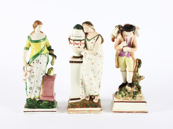 Bonhams : Three pearlware figures Circa 1800-10.