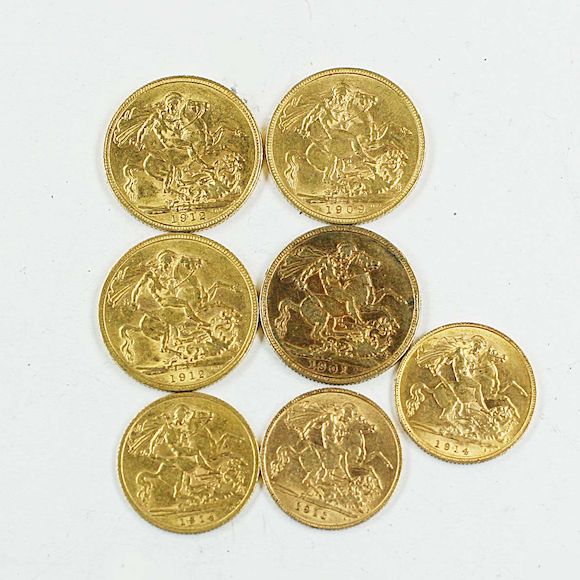 Bonhams : Victoria: A sovereign, 1901; Edward VII: a sovereign, 1909 ...
