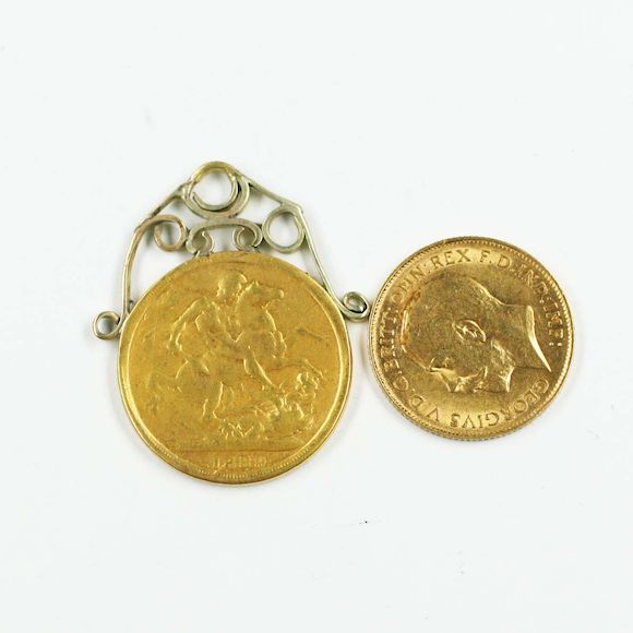 Bonhams : Victoria: A sovereign, 1889, on soldered pendant mount ...