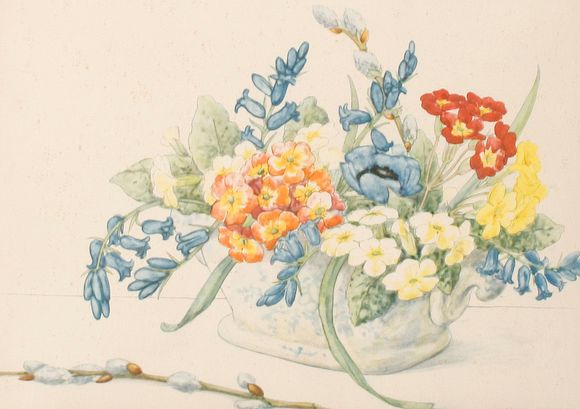 Bonhams : Laurence Perugini Still life of spring flowers (2)
