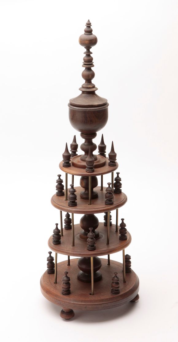 Bonhams : An early 20th century treen thread holder