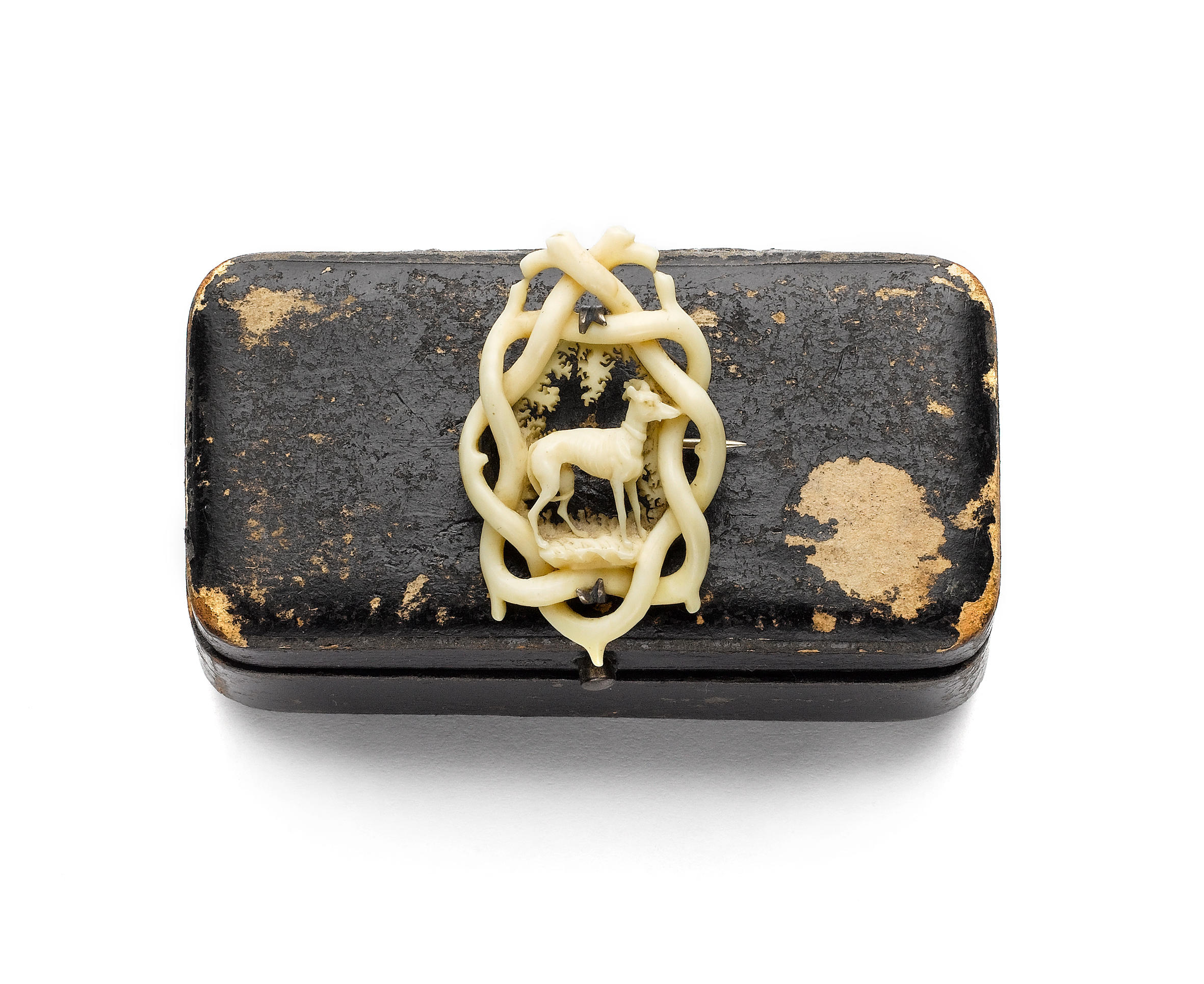 Bonhams A 19th Century Carved Ivory Brooch