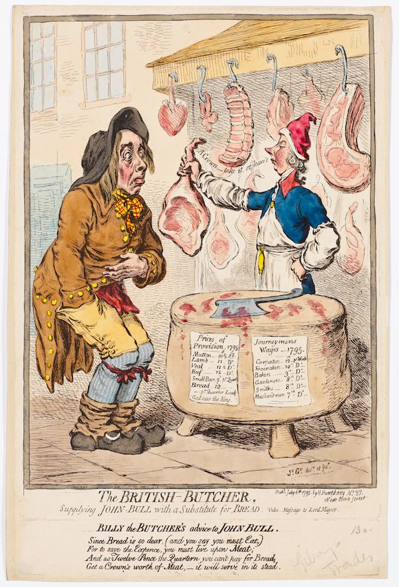 Bonhams : GILLRAY (JAMES) The British-Butcher Supplying John-Bull with ...