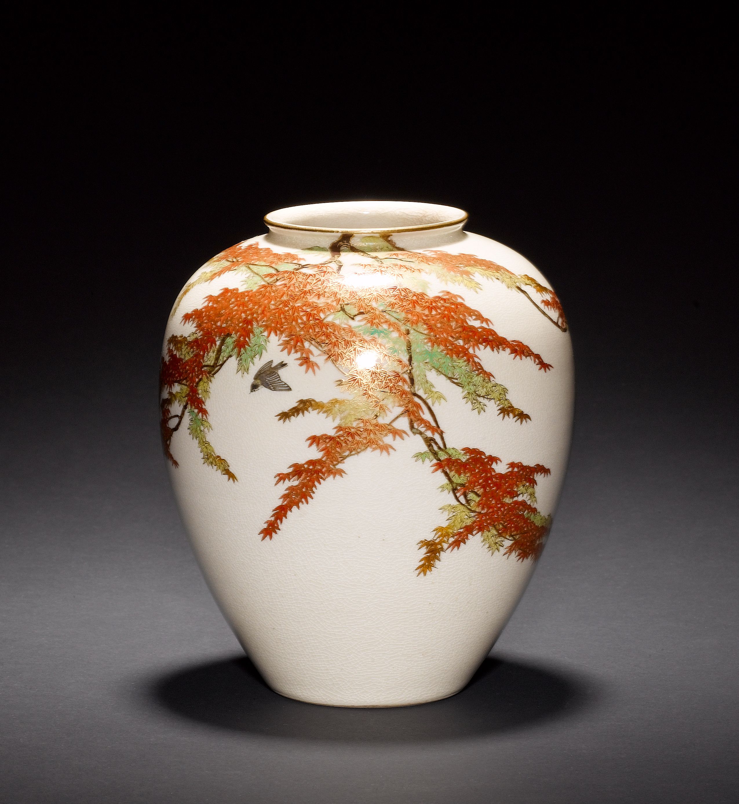 Bonhams : A Kyoto-Satsuma oviform vase by Yabu Meizan Meiji Period