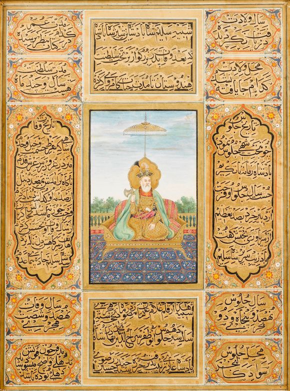 Bonhams : The Delhi Sultan Islam Shah (reg. 1545-54) enthroned on a ...