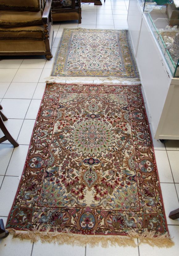 Bonhams : A Ghom rug Central Persia,