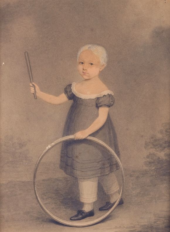 Bonhams : Adam Buck (Irish, 1759-1833) A child, full-length, wearing ...