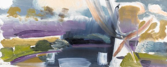Bonhams : Ivon Hitchens (British, 1893-1979) Marsh Water 44.5 x 109.5 ...