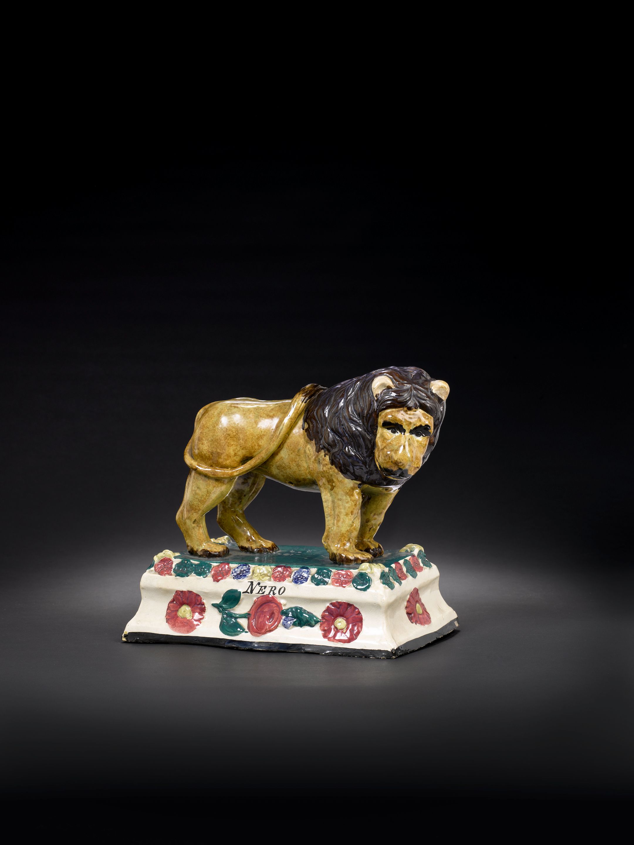 Bonhams : A fine and rare Scotish pottery model of the lion 'Nero ...
