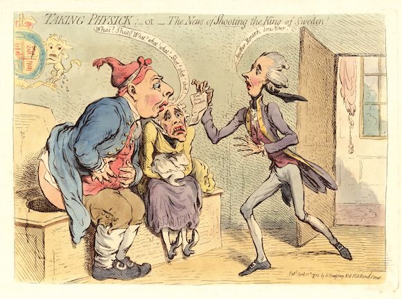 Bonhams : GILLRAY (JAMES) Taking Physick: or - The News of Shooting the ...
