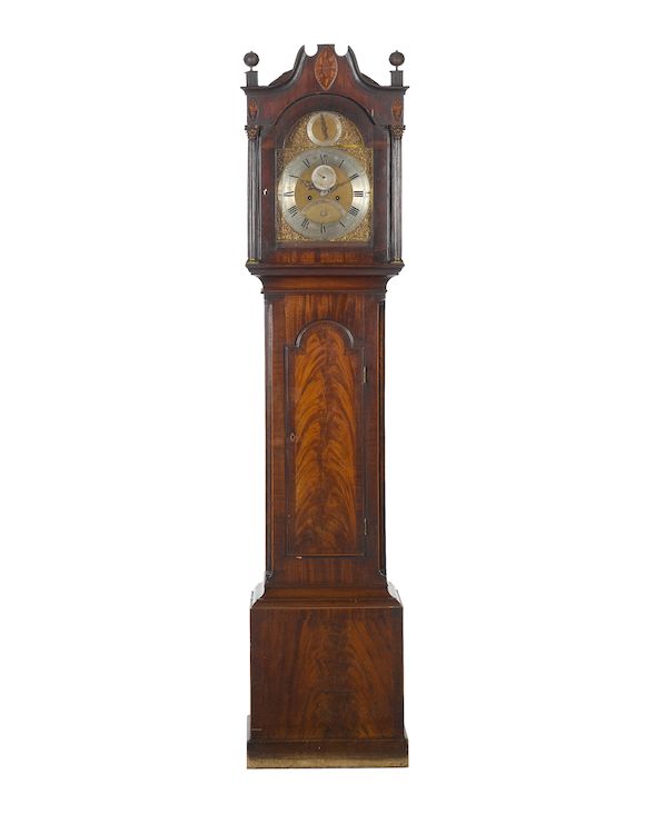 Bonhams : A late 18th century mahogany longcase clock James Kendrick ...
