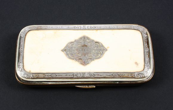 Bonhams : A late 19th century ivory necessaire Unmarked,