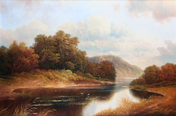 Bonhams : Andrew Grant Kurtis (British, 20th Century) An Autumnal river ...