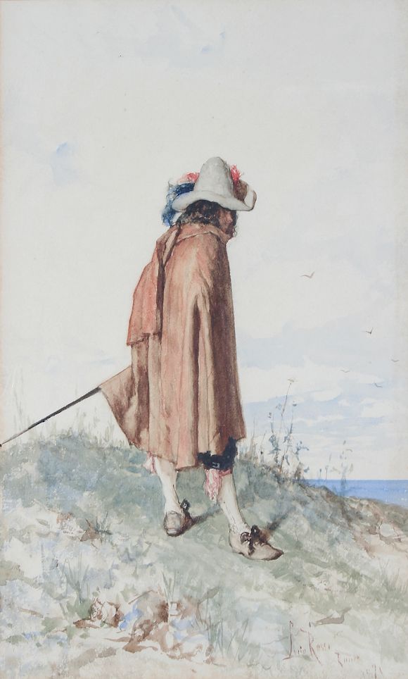 Bonhams : Luio Rossi (Italian School, circa 1871) A swordsman on a ...