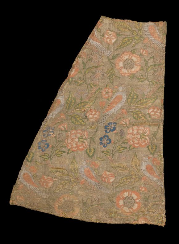 Bonhams : An exquisite Safavid woven silk and gilt-metal-thread Panel ...