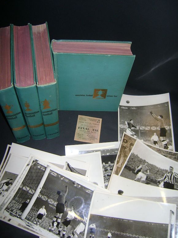 Bonhams : 1950 F.A. Cup final ticket, 1950's match action photographs ...