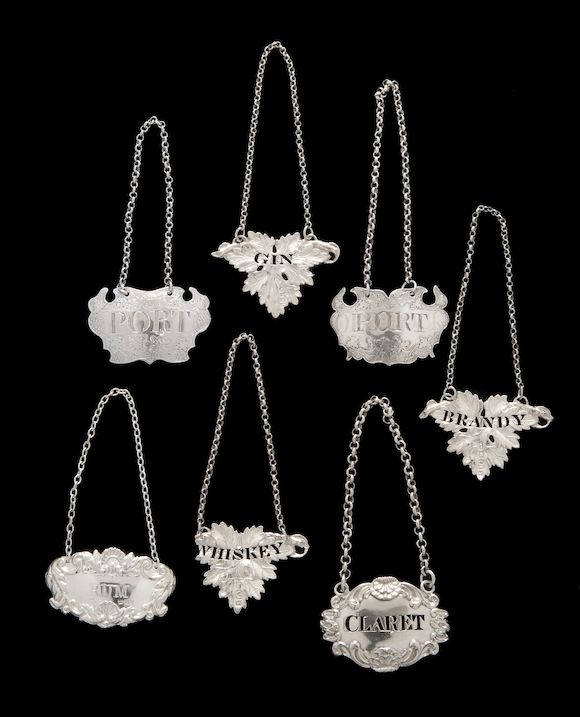 Bonhams : A set of three Victorian silver wine labels, by Yapp ...